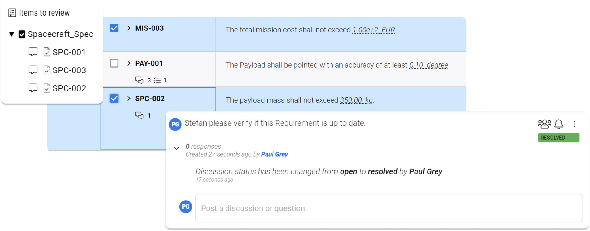 Review and Converge – Valispace